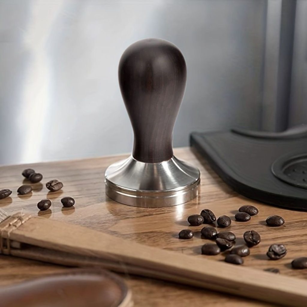 TAMPER BARISTA 58MM MADERA OSCURA - Coffee Point